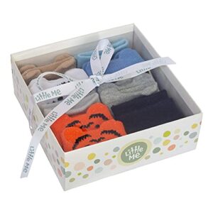 Little Me 8-Pack Baby Socks, Animal Charter Themed, 0-12 Months