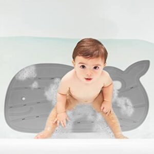 Skip Hop Non-Slip Baby Bath Mat, Moby, Grey