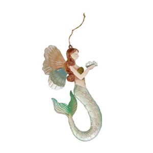 beachcombers 7.25" metal angel mermaid ornament multi