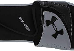 Under Armour Men's Ignite VI Slide Sandal, Black (002)/Steel, 10