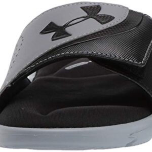 Under Armour Men's Ignite VI Slide Sandal, Black (002)/Steel, 10