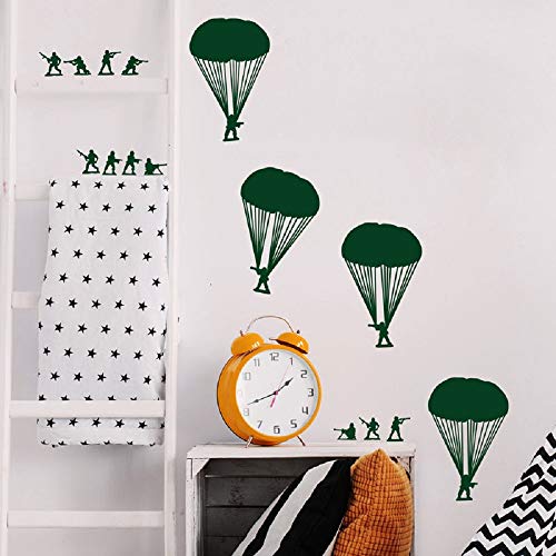  Cool Wall Stickers for Schools, Kids Rooms, Nurseries Quote Small Army Men Bucket of Soldiers Home Decoration Vinyl Decal and Decor