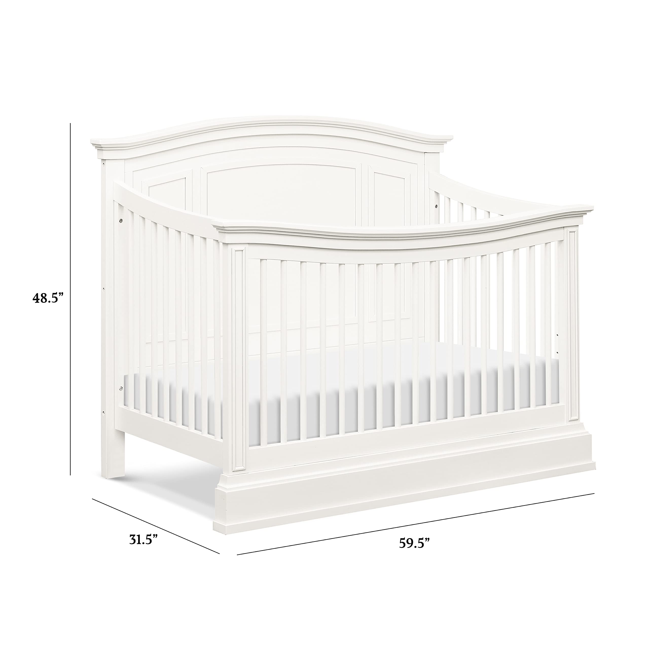 Namesake Durham 4-in-1 Convertible Crib in Warm White, Greenguard Gold Certified