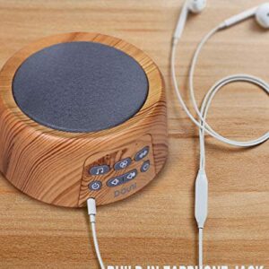 Douni White Noise Machine - Sleep Sound Machine with Soothing Sounds Timer & Memory Function for Sleeping & Relaxation,Sleep Therapy for Kid, Adult, Nursery, Home,Office,Travel.Wood Grain