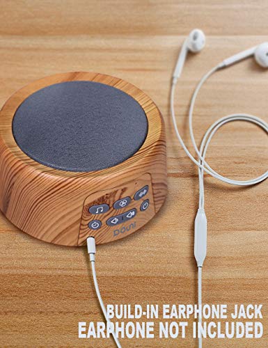 Douni White Noise Machine - Sleep Sound Machine with Soothing Sounds Timer & Memory Function for Sleeping & Relaxation,Sleep Therapy for Kid, Adult, Nursery, Home,Office,Travel.Wood Grain