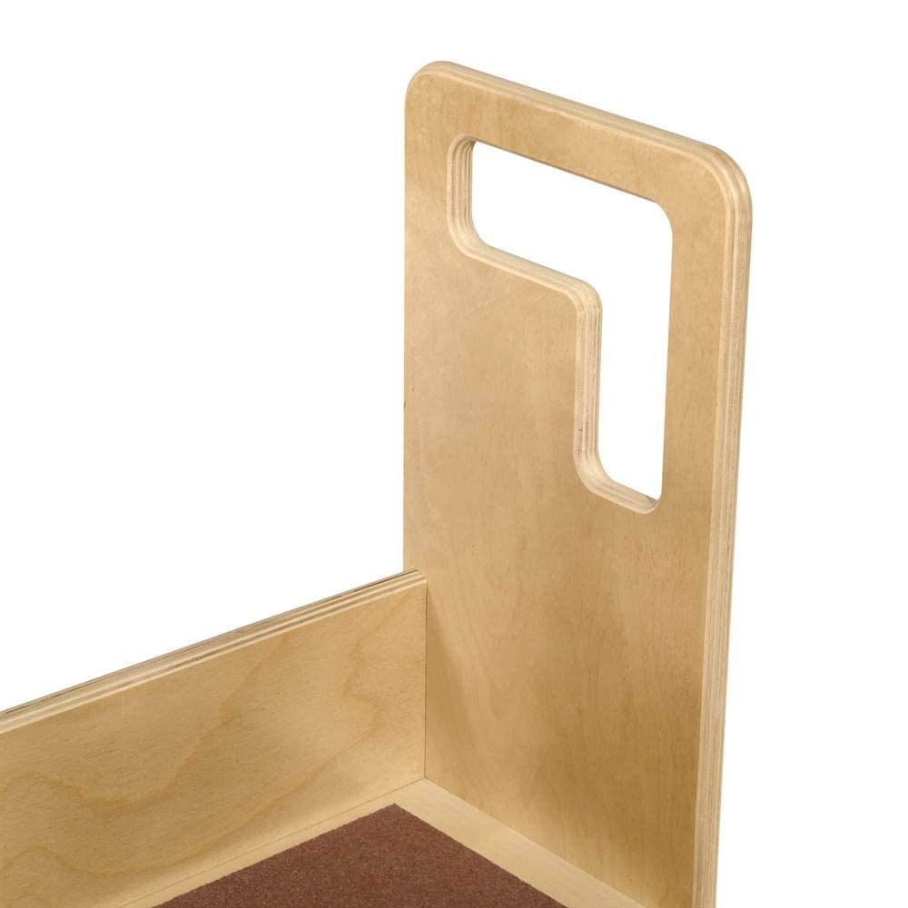 Contender 2 Step Up Stool for Toddlers and Kids with Support Handles and Non Slip, Montessori Wooden Reach Up Safety Steps for Bathroom, Kitchen [ Brown ]