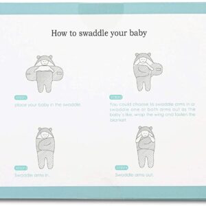 BlueMello Baby Swaddle Blanket | Ultra-Soft Plush Essential for Infants 0-6 Months | Receiving Swaddling Wrap White | Ideal Newborn Registry and Toddler Boy Accessories | Perfect Baby Girl Shower Gift