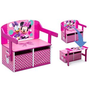 delta children kids convertible activity bench - greenguard gold certified, disney minnie mouse