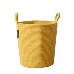 mojesse large baskets for blankets，soft cotton rope woven storage baskets with strong handles，perfect for nursery laundry basket,kids toy hamper, throw blanket basket for living room