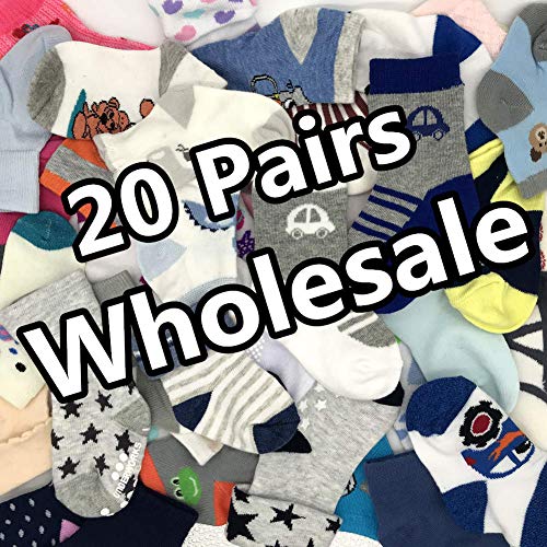 WAFUNNE Baby Boys Socks Wholesale 20 Pairs Baby Socks Cotton Boy 0-12 months