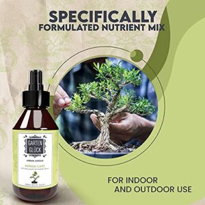 Garten Glück Bonsai Food Spray - Bonsai Tree Fertilizer For Strong and Healthy Leafs - Bonsai Fertilizer Liquid to Strengthen Stems - Bonsai Tree Food To Complete Your Bonsai Care Kit, 8.45 Fl Oz