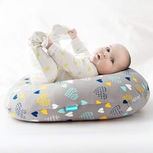 COSMOPLUS Stretchy Newborn Lounger Cover -2 Pack Removable Slipcover,Super Soft Snug Fitted,Heart Pattern