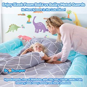 Tall Foam Bed Rail Bumpers for Toddlers | Soft Bed Bumpers for Kids | Baby Bed Guard | Child Bed Safety Side Rails with Water Resistant Washable Cover