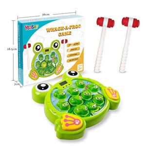 YEEBAY Interactive Whack A Frog Game, Learning, Active, Early Developmental Toy, Fun Gift for Age 3, 4, 5, 6, 7, 8 Years Old Kids, Boys, Girls,2 Hammers Included