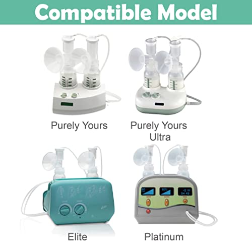 Maymom Pump Parts Compatible with Ameda Purely Yours Pumps, MYA Joy; Incl. Top Cap, Silicone Membrane, Duckbill, Tubing and Adapter; Replaces Ameda Spare Parts