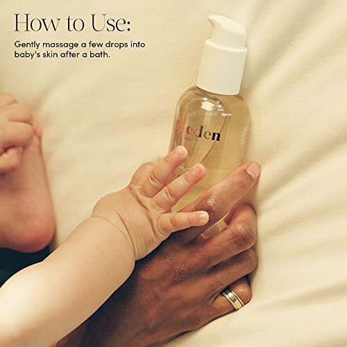 Evereden Soothing Baby Massage Oil 4 fl oz. | All Natural and Clean Baby Care | Non-toxic and Fragrance Free | Plant-based and Organic Ingredients