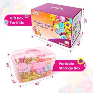 Gili Flower Garden Building Stacking Toys - Build a Bouquet Sets for 4 5 6 Year Old Toddler Girls Arts and Crafts for Little Kids Age 3yr Up Best Top Christmas Birthday Gifts for Creativity Play