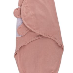 Ely's & Co. Baby Swaddle Blanket - 2 Pack Cotton Swaddle Blanket - Newborn Swaddle 0-3 Months, Newborn Essentials (Mauve Pink Stars & Solid Dusty Rose)