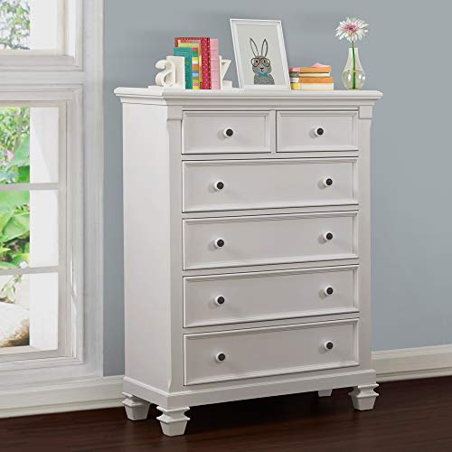 Baby Cache Glendale 6 Drawer Chest, Pure White