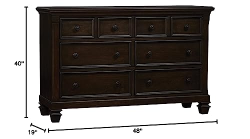 Baby Cache Glendale 6 Drawer Double Dresser, Charcoal Brown