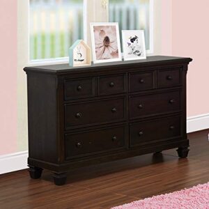 Baby Cache Glendale 6 Drawer Double Dresser, Charcoal Brown