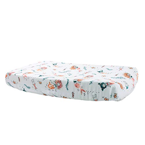 Bebe au Lait Oh So Soft Muslin Changing Pad Cover - Mermaids