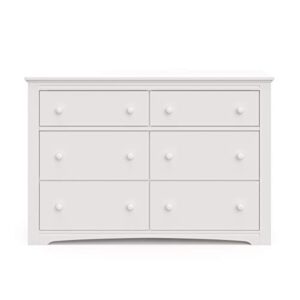 Graco Hadley 6 Drawer Double Dresser, 47.24x17.7x31.9 Inch (Pack of 1), White