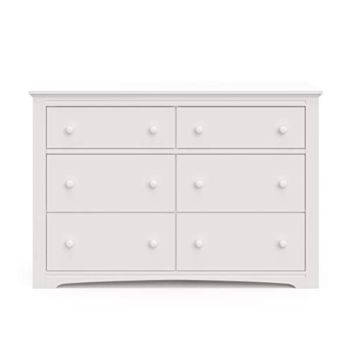 Graco Hadley 6 Drawer Double Dresser, 47.24x17.7x31.9 Inch (Pack of 1), White