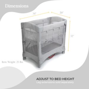 Arm's Reach Mini 2-in-1 Co-Sleeper Bassinet, Grey