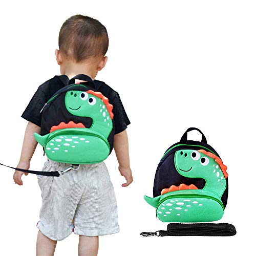 ibestby Toddler Backpack with Anti-Lost Harness Small Dinosaur Backpack Safety Leash for Boys and Girls Age 1-2 Years Old …