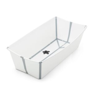 stokke flexi bath x-large, white - spacious foldable baby bathtub - lightweight & easy to store - convenient to use at home or traveling - best for ages 0-6