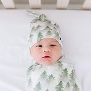 Copper Pearl Large Premium Knit Baby Swaddle Receiving Blanket Evergreen