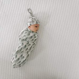 Copper Pearl Large Premium Knit Baby Swaddle Receiving Blanket Evergreen