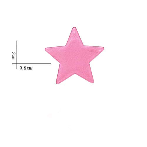 senlinlv 100 pcs 3D Stars Glow in Dark Luminous Wall Stickers for Kids Room Living Room Home Decoration (Pink)