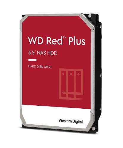 Western Digital 12TB WD Red Plus NAS Internal Hard Drive HDD - 5400 RPM, SATA 6 Gb/s, CMR, 256 MB Cache, 3.5" - WD120EFAX