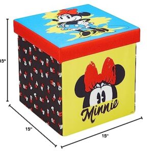 Disney Minnie Mouse Storage Ottoman, 15” Toy Box