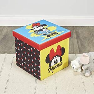 Disney Minnie Mouse Storage Ottoman, 15” Toy Box