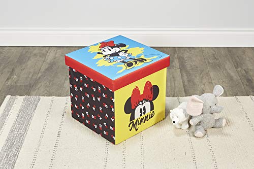 Disney Minnie Mouse Storage Ottoman, 15” Toy Box