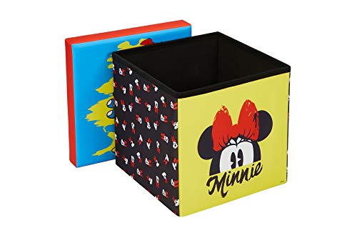 Disney Minnie Mouse Storage Ottoman, 15” Toy Box