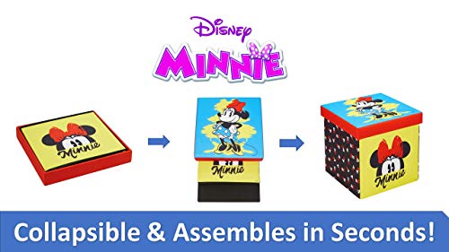 Disney Minnie Mouse Storage Ottoman, 15” Toy Box