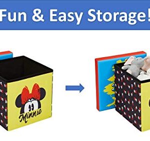 Disney Minnie Mouse Storage Ottoman, 15” Toy Box