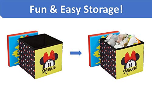 Disney Minnie Mouse Storage Ottoman, 15” Toy Box