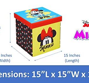 Disney Minnie Mouse Storage Ottoman, 15” Toy Box