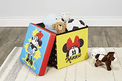 Disney Minnie Mouse Storage Ottoman, 15” Toy Box