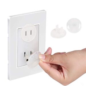 38 Pieces Clear Outlet Covers Baby Proofing - Vmaisi Electrical Safety ChildProof Plug Protector - (Clear, 38 Pack)