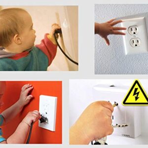 38 Pieces Clear Outlet Covers Baby Proofing - Vmaisi Electrical Safety ChildProof Plug Protector - (Clear, 38 Pack)