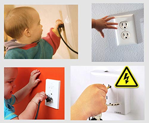 38 Pieces Clear Outlet Covers Baby Proofing - Vmaisi Electrical Safety ChildProof Plug Protector - (Clear, 38 Pack)