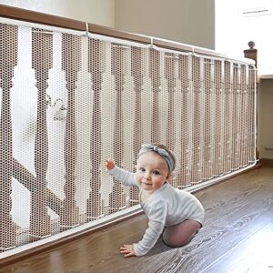 child safety net,118inchs x 29inchs,balcony patios rail stairs safe net for kids/pets/toys, safety for indoor&outdoor