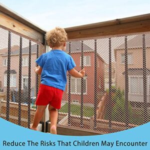 Child Safety Net,118Inchs x 29Inchs,Balcony Patios Rail Stairs Safe Net for Kids/Pets/Toys, Safety for Indoor&Outdoor