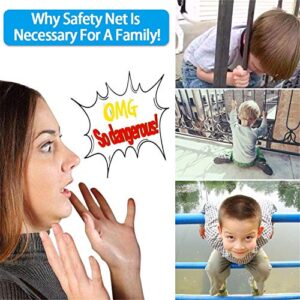 Child Safety Net,118Inchs x 29Inchs,Balcony Patios Rail Stairs Safe Net for Kids/Pets/Toys, Safety for Indoor&Outdoor